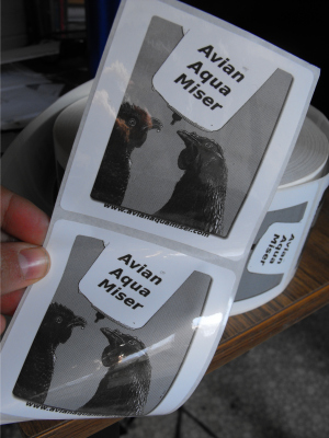 New Avian Aqua Miser labels | Avian Aqua Miser
